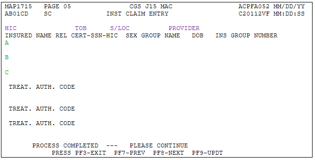 Claim Page 05 – Entering a Hospice Claim