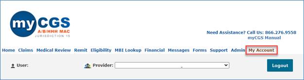 myCGS User Manual - My Account