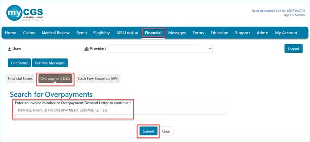 myCGS User Manual - Financial