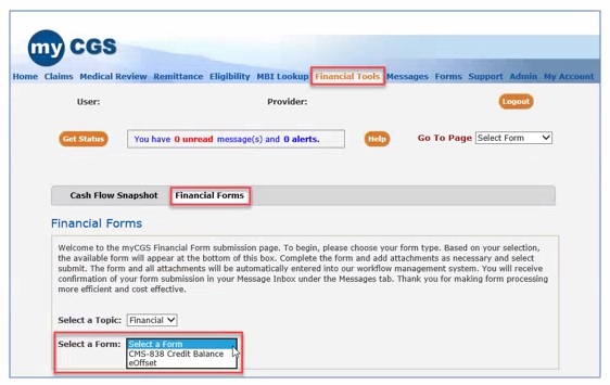 myCGS User Manual - Financial