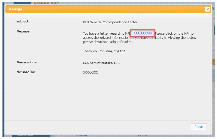 myCGS User Manual - Messages
