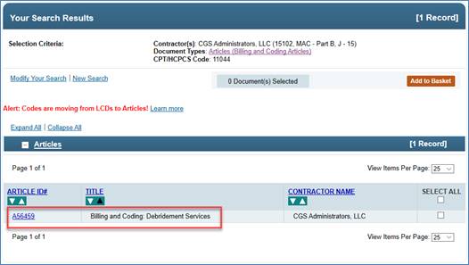 How Do I Search for an LCD or NCD?